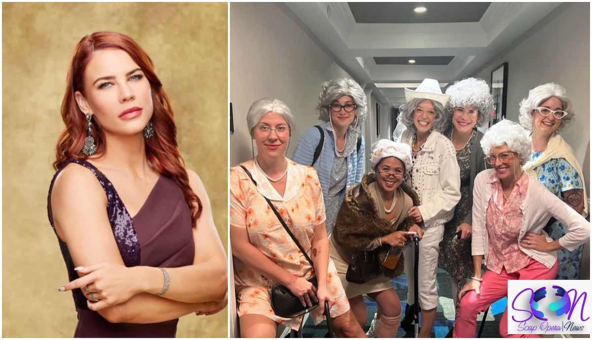 Courtney Hope Rocks "Golden Girls" Outfit